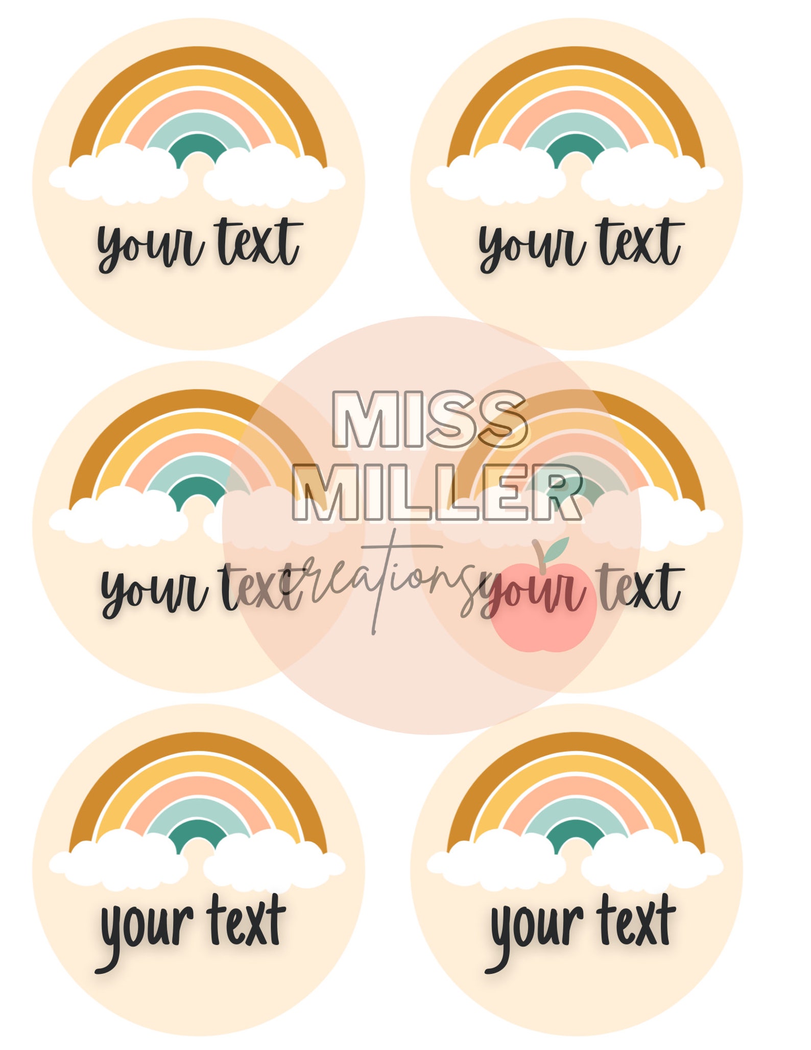 Modern Boho Rainbow Classroom Labels editable | Etsy