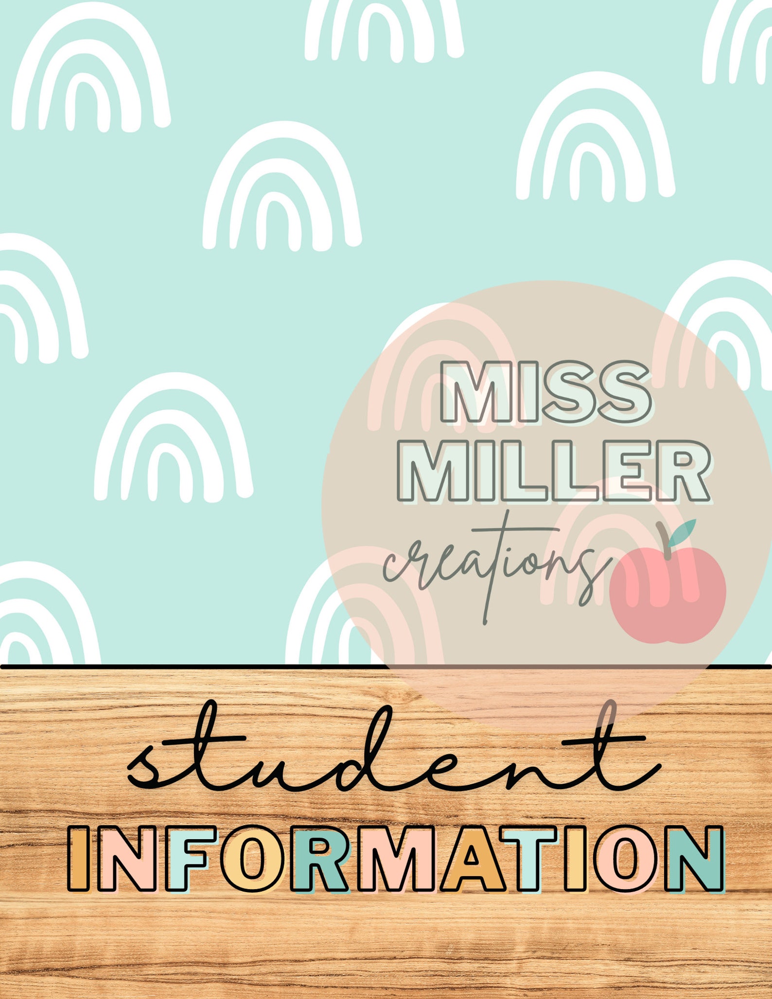 Modern Boho Rainbow Binder Covers editable - Etsy UK