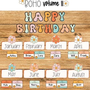 Groovy Boho Volume II Class Birthday Display - Etsy