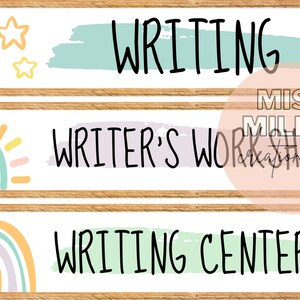 Pastel Boho Rainbow Classroom Schedule [editable] - Etsy