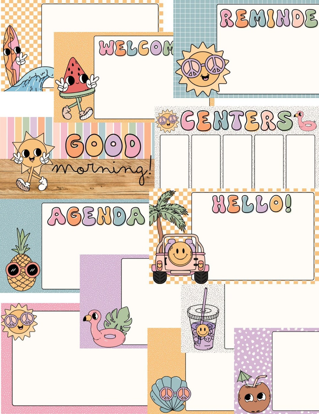 Groovy Summer Google Slides Templates - Etsy