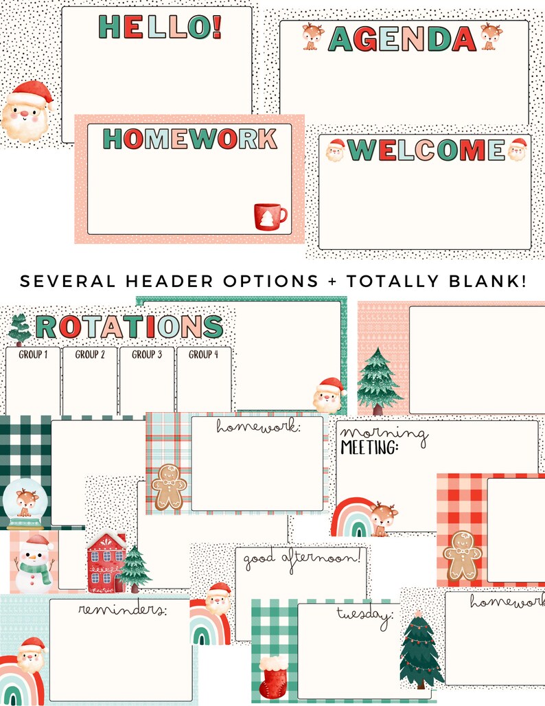Modern Christmas Google Slides Templates - Etsy