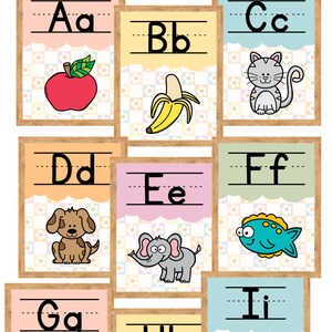 Groovy Pastel Classroom Alphabet Posters - Etsy