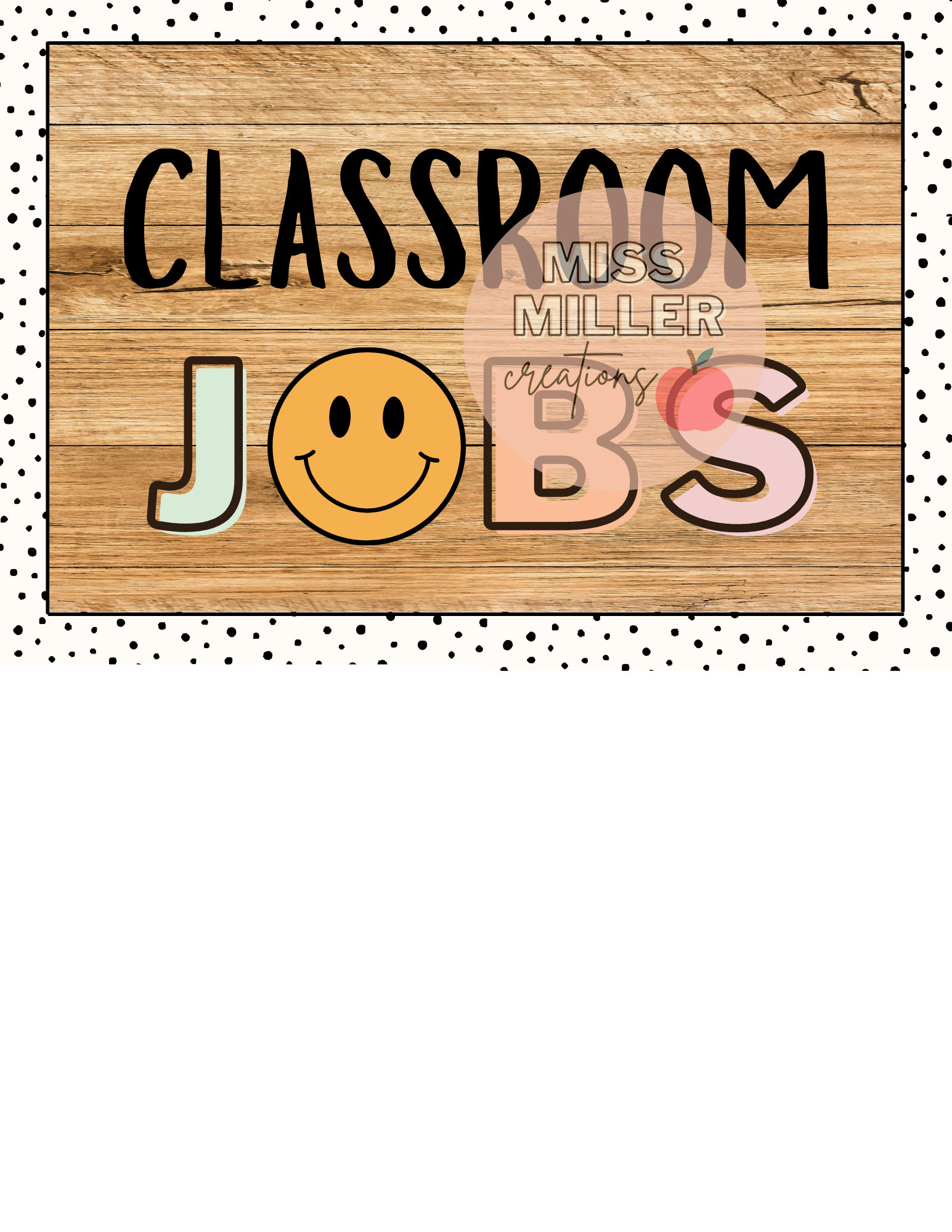 Groovy Boho Class Jobs Display [editable] - Etsy