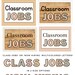 Wildflower Fields Class Jobs Display editable - Etsy