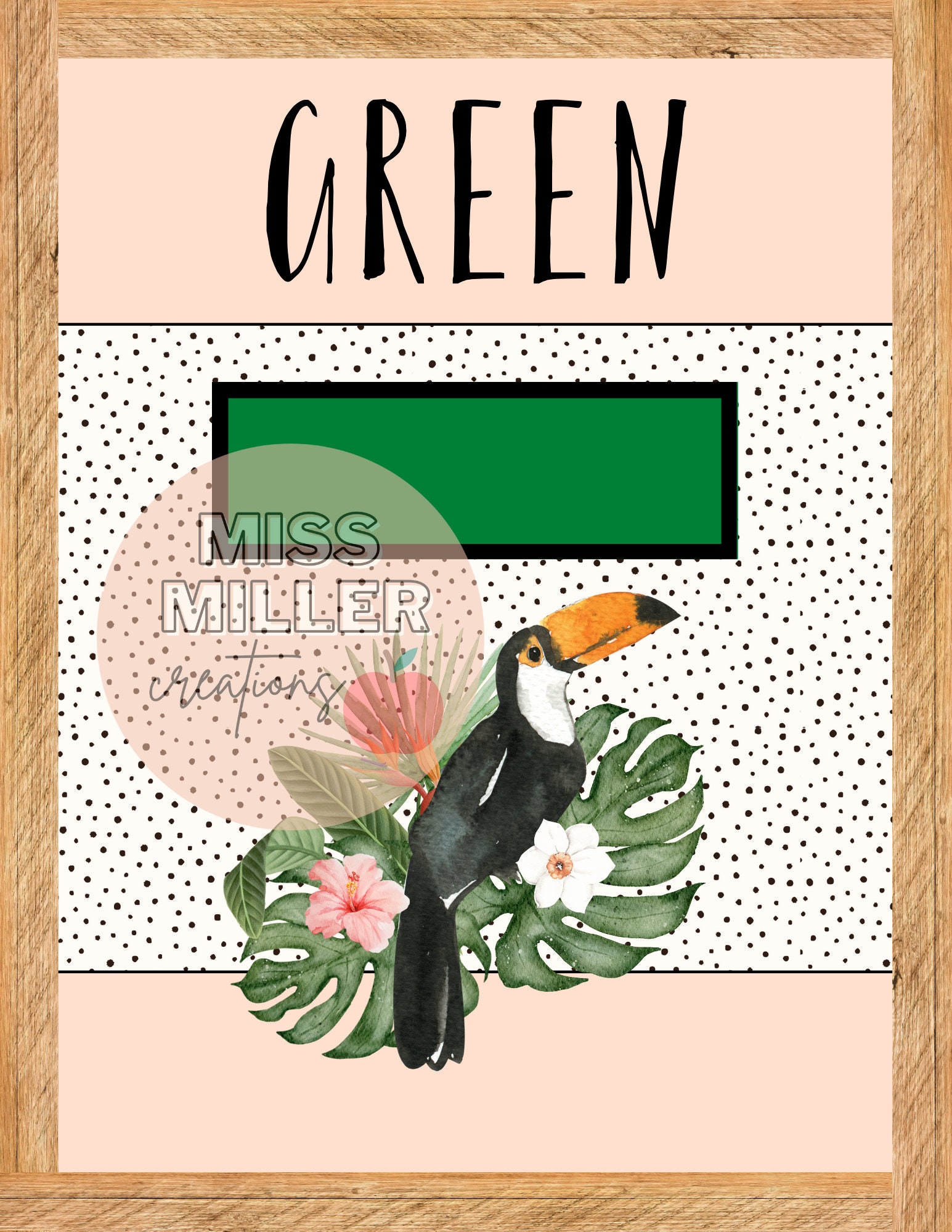 Boho Tropics Classroom Color Posters - Etsy