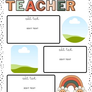Groovy Vintage Meet the Teacher Template - Etsy
