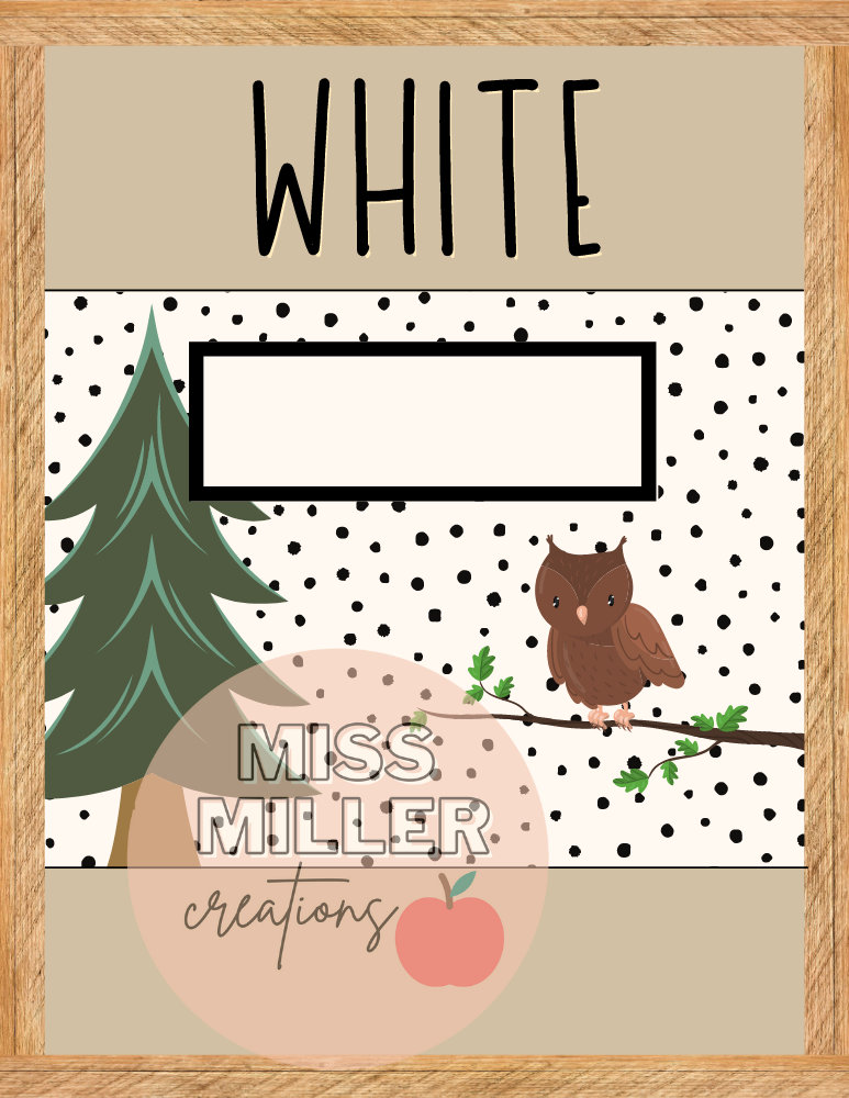 Woodland Classroom Color Posters | Etsy
