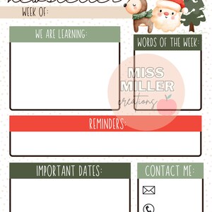 December/christmas Classroom Newsletter [editable] - Etsy