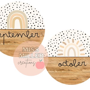 Neutral Boho Rainbow Class Birthday Display - Etsy