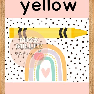 Pastel Boho Rainbow Color Word Posters - Etsy