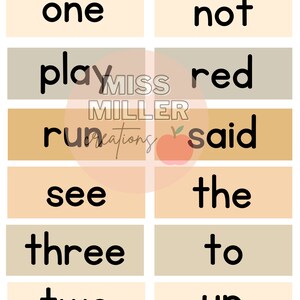 Neutral Boho Rainbow Word Wall [editable] - Etsy