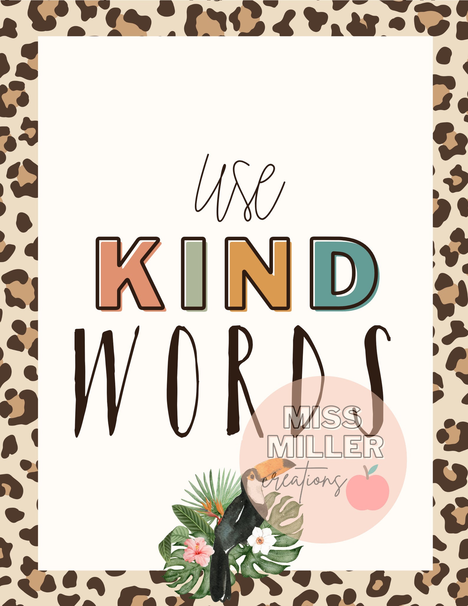 Boho Tropics Class Rules Posters - Etsy