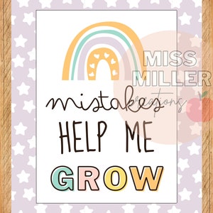 Pastel Boho Rainbow Classroom Quote Posters - Etsy