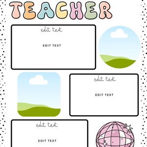 Groovy Pastel Meet the Teacher Template - Etsy