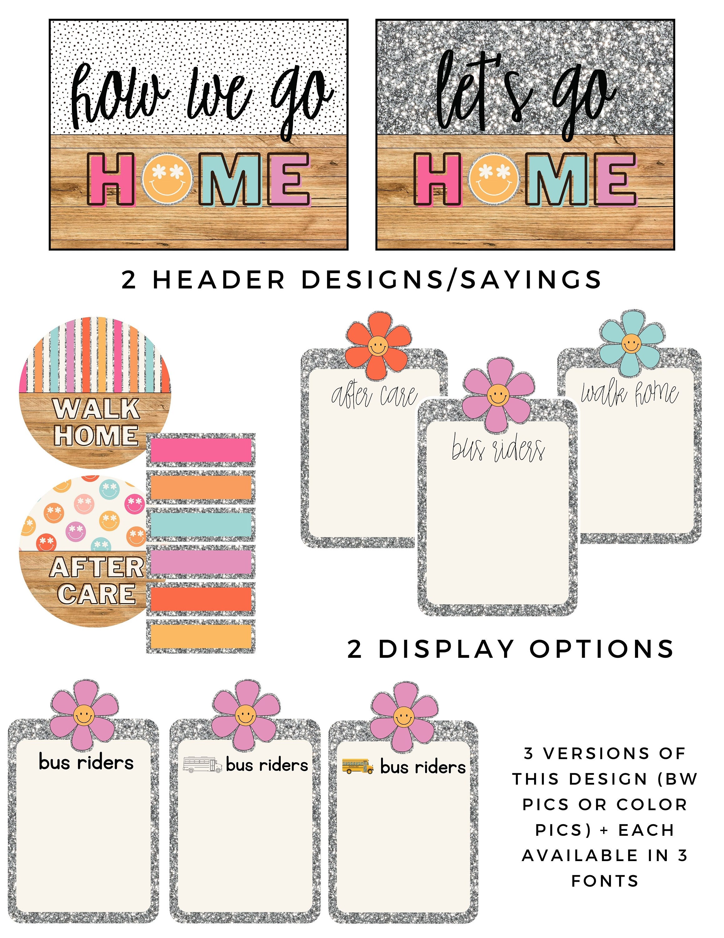 Groovy Glitter Dismissal Chart - Etsy
