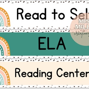 Modern Boho Rainbow Classroom Schedule [editable] - Etsy