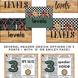 Groovy Vintage Voice Level Classroom Posters - Etsy