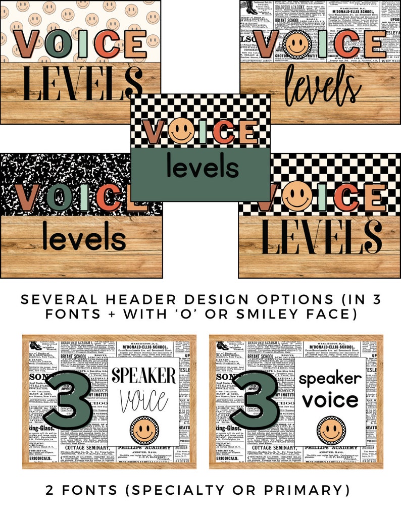 Groovy Vintage Voice Level Classroom Posters - Etsy
