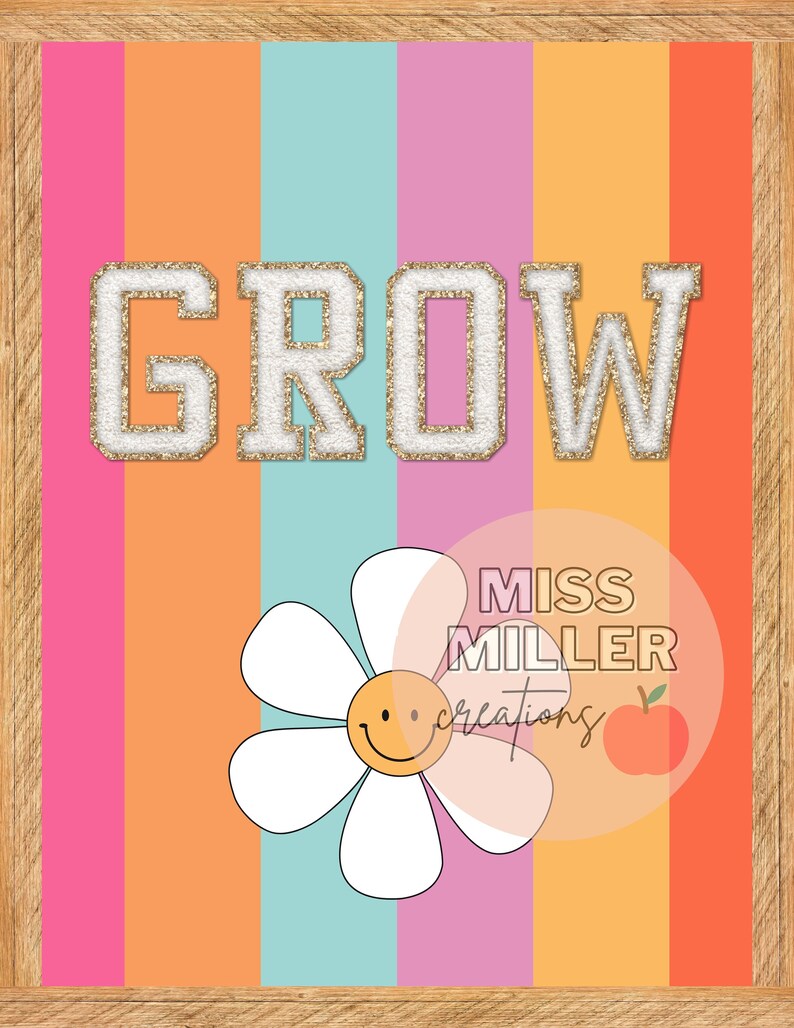 Groovy Glitter Classroom Posters - Etsy