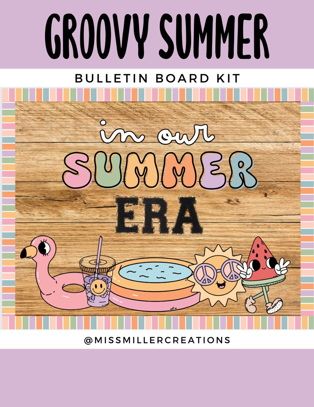 Groovy Summer: in Our Summer Era Bulletin Board Kit - Etsy
