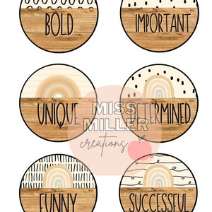 Neutral Boho Rainbow Classroom Affirmation Station - Etsy