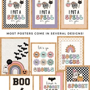 Groovy Halloween Classroom Decor Posters - Etsy