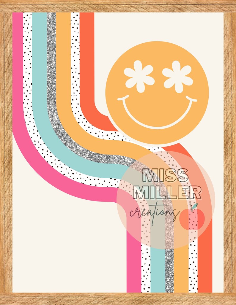 Groovy Glitter Classroom Posters - Etsy