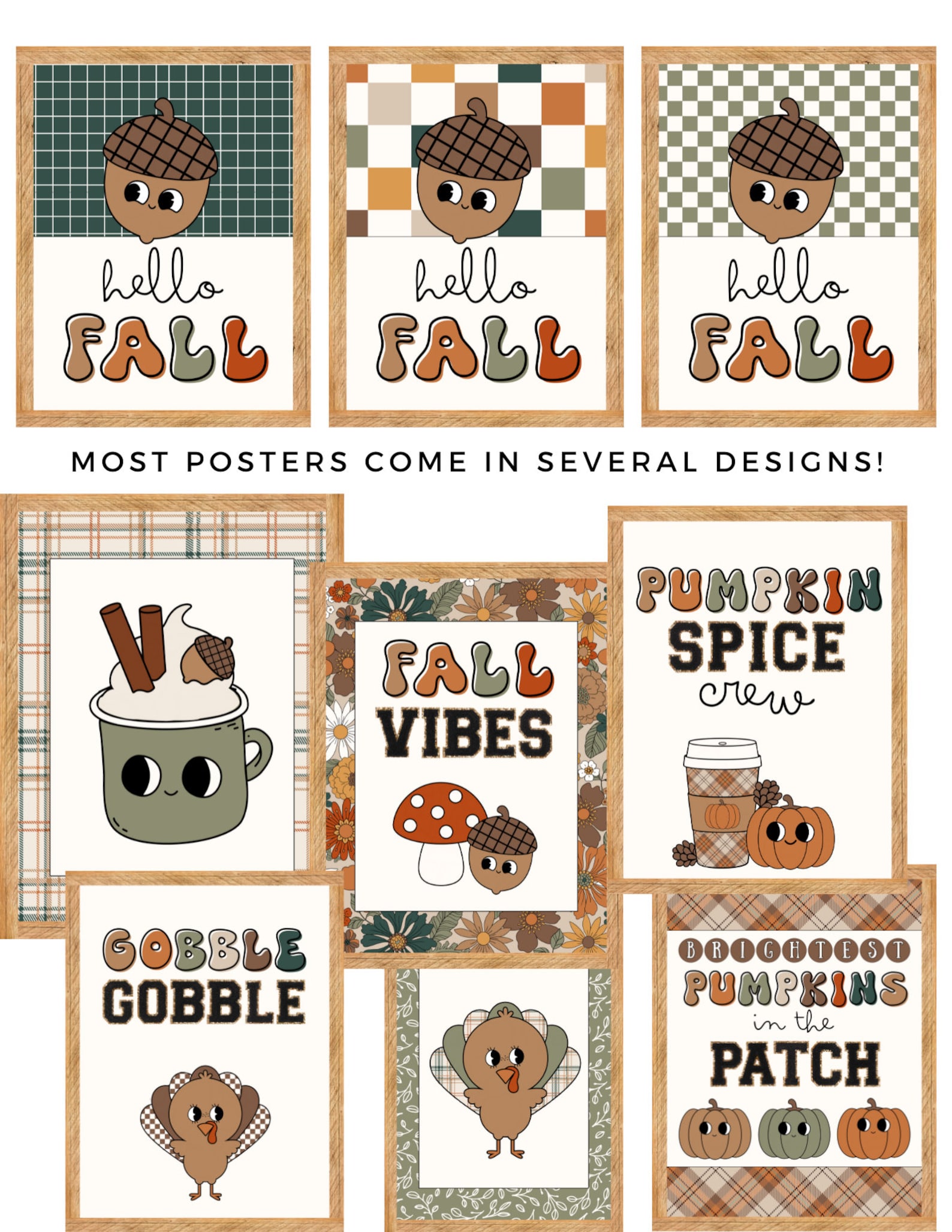 Groovy Fall Classroom Decor Posters - Etsy