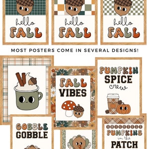 Groovy Fall Classroom Decor Posters - Etsy