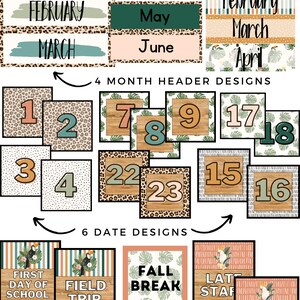 Boho TROPICS Classroom Calendar [editable Features] - Etsy