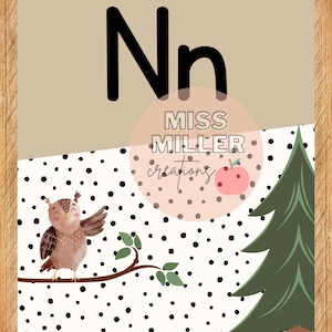 Woodland Classroom Alphabet Posters - Etsy