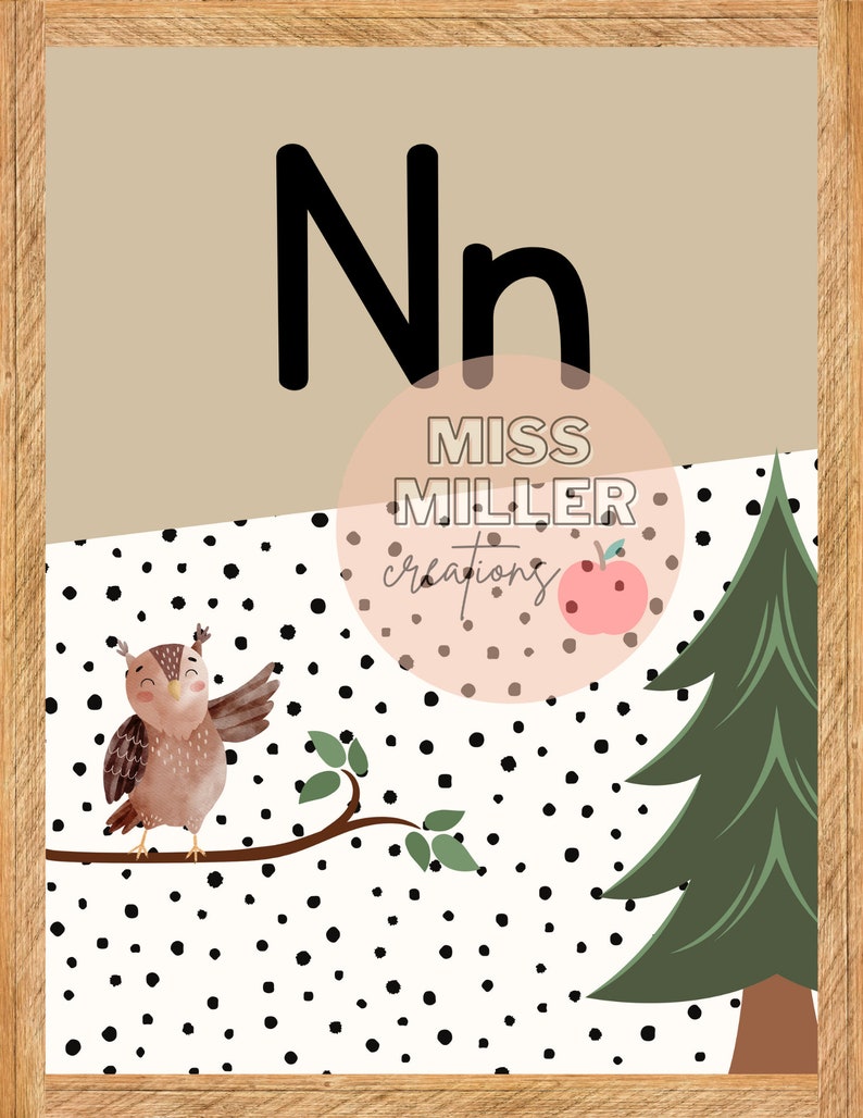 Woodland Classroom Alphabet Posters - Etsy