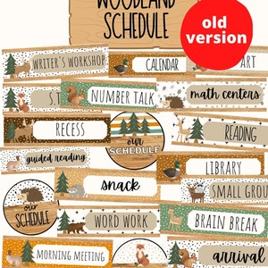 Woodland Visual Classroom Schedule [editable] - Etsy