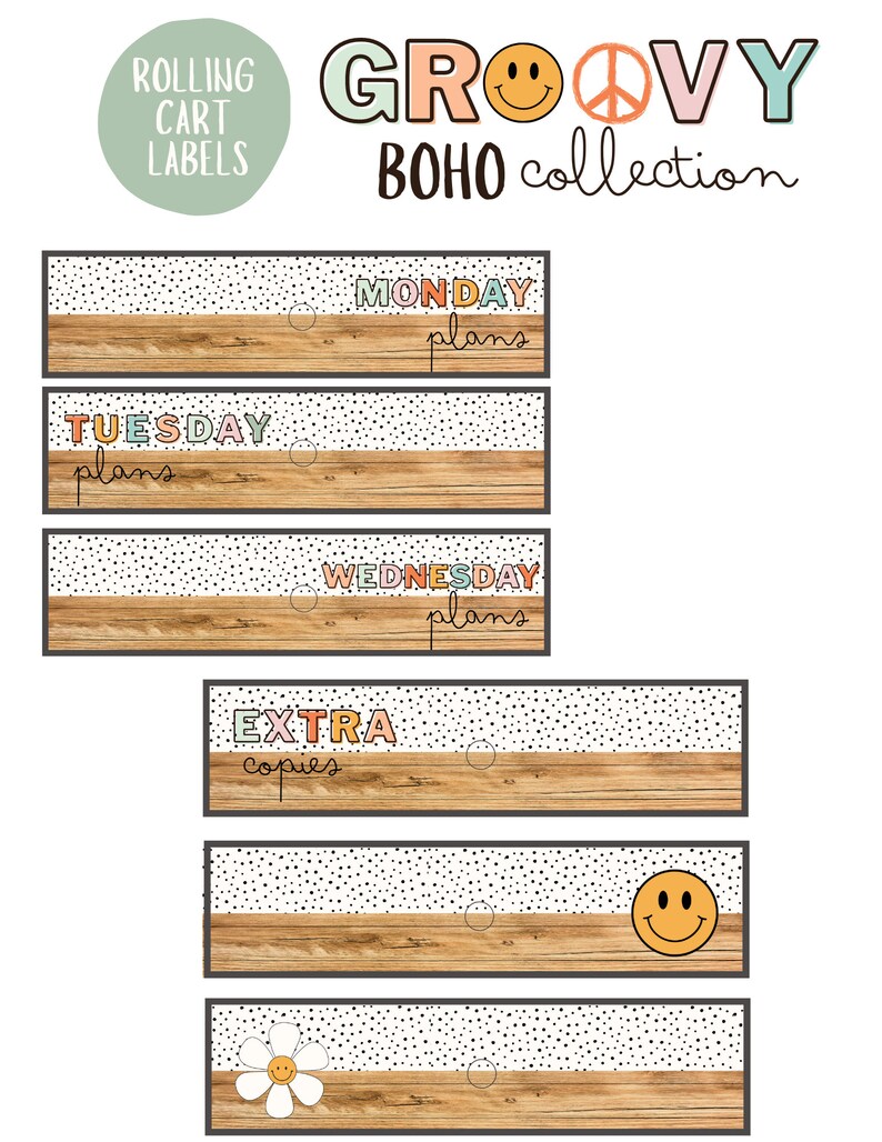 Groovy Boho Complete Classroom Collection editable - Etsy