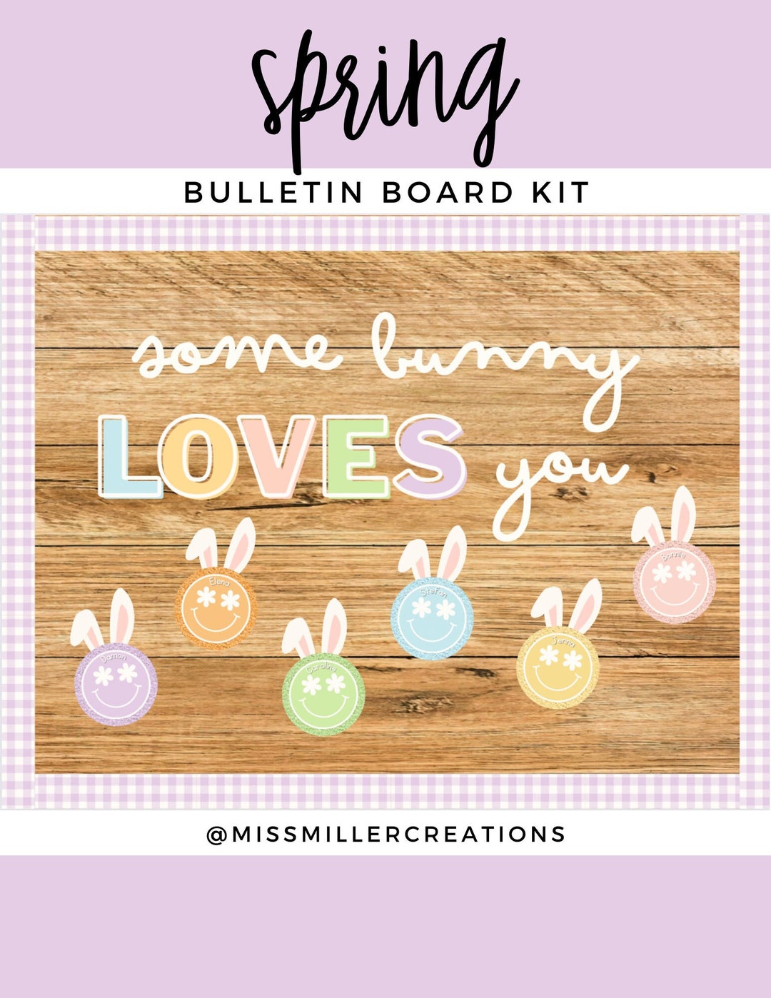Some Bunny Loves You Bulletin Board Kit [easter/spring] [editable] - Etsy