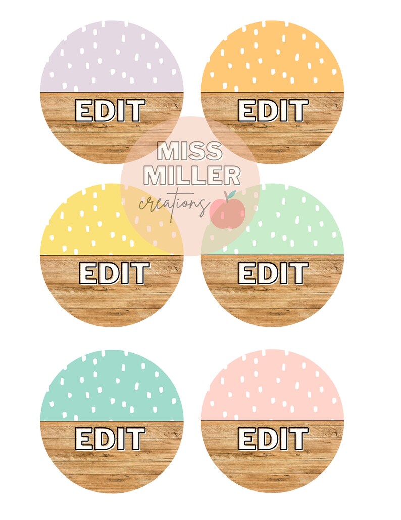 Pastel Boho Rainbow Classroom Labels editable - Etsy