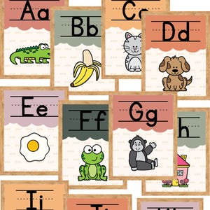 Cottagecore Classroom Alphabet Posters - Etsy