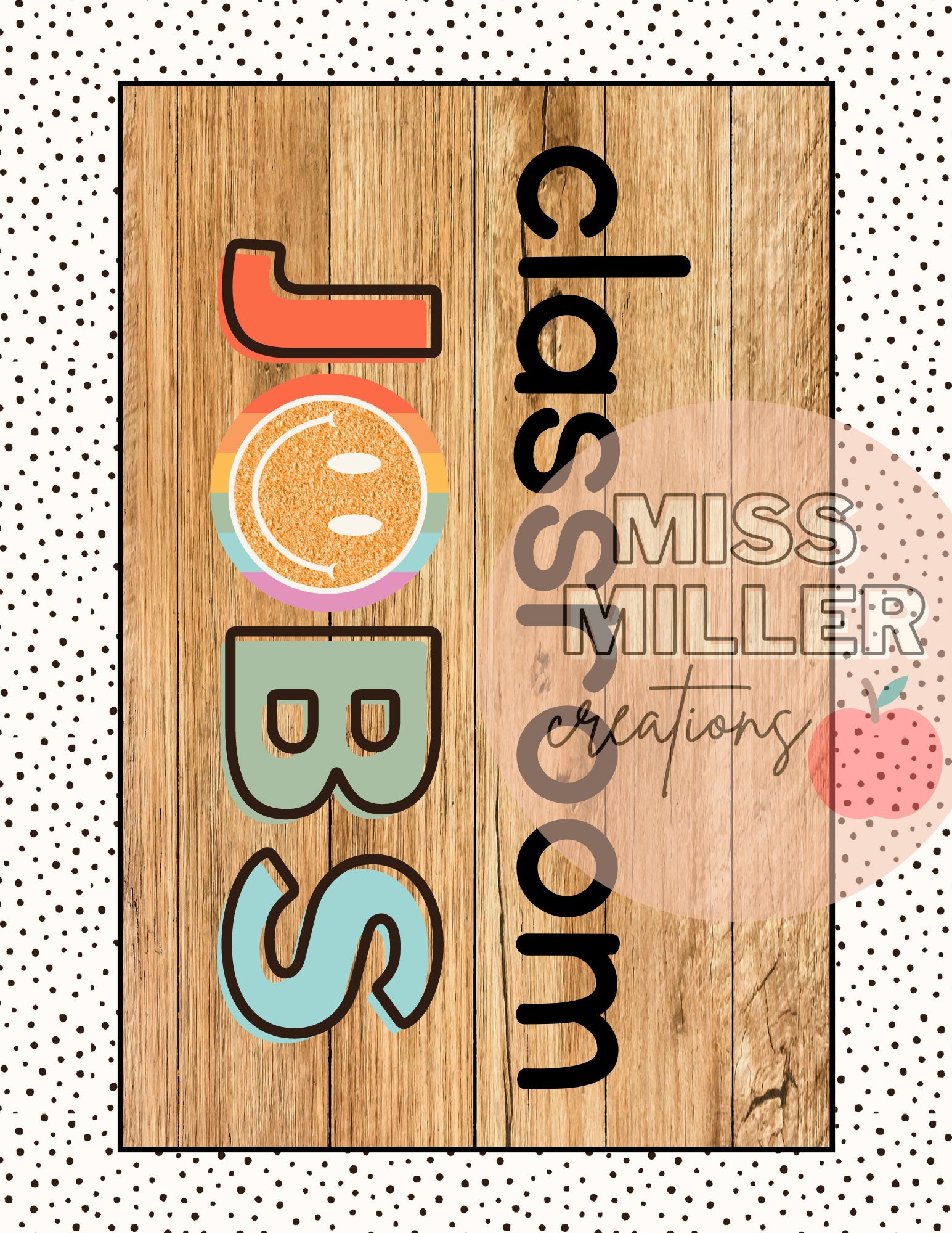 Retro Rainbow Class Jobs Display [editable] - Etsy