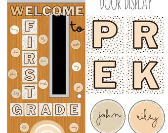 Boho Rainbow Classroom Door Display Editable, Classroom Welcome Door ...