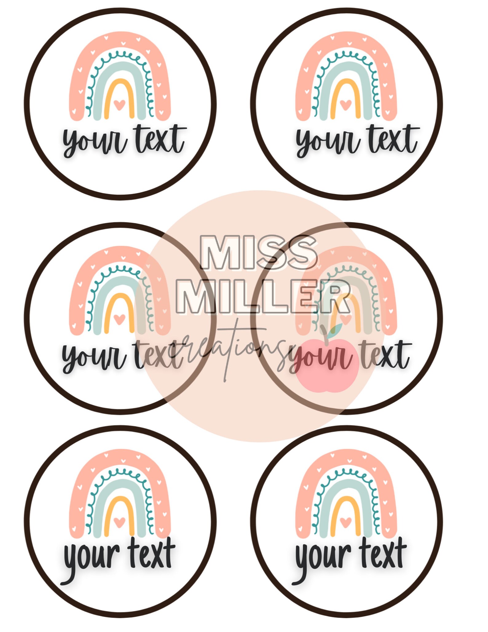 Modern Boho Rainbow Classroom Labels editable | Etsy