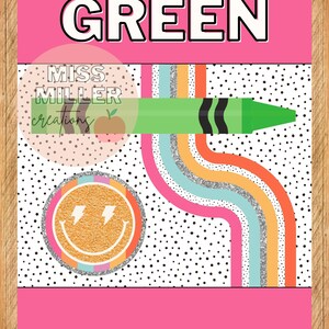Groovy Glitter Classroom Color Posters - Etsy