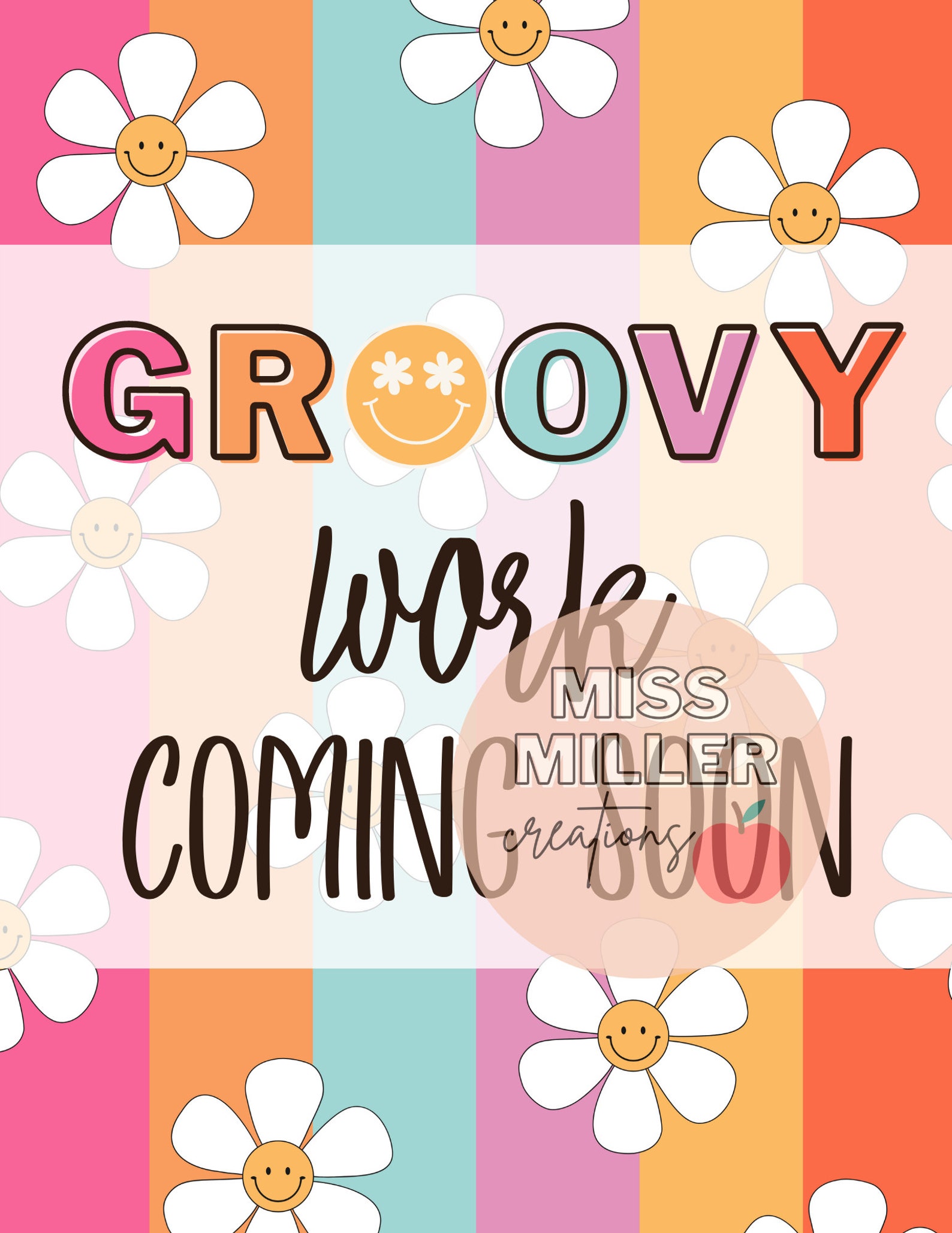 Groovy Glitter Work Coming Soon Posters - Etsy