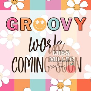 Groovy Glitter Work Coming Soon Posters - Etsy