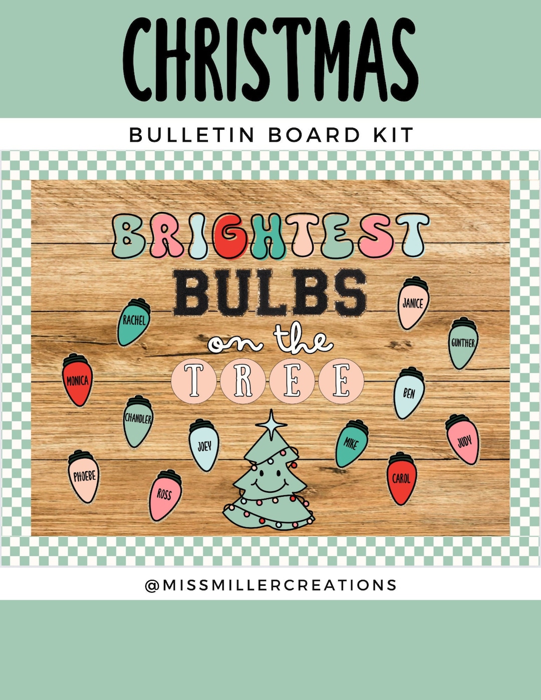 Brightest Bulbs on the Tree [groovy Christmas] Bulletin Board Kit - Etsy