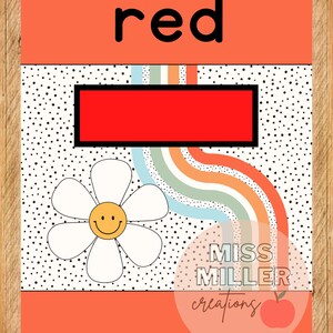 Retro Rainbow Classroom Color Posters - Etsy