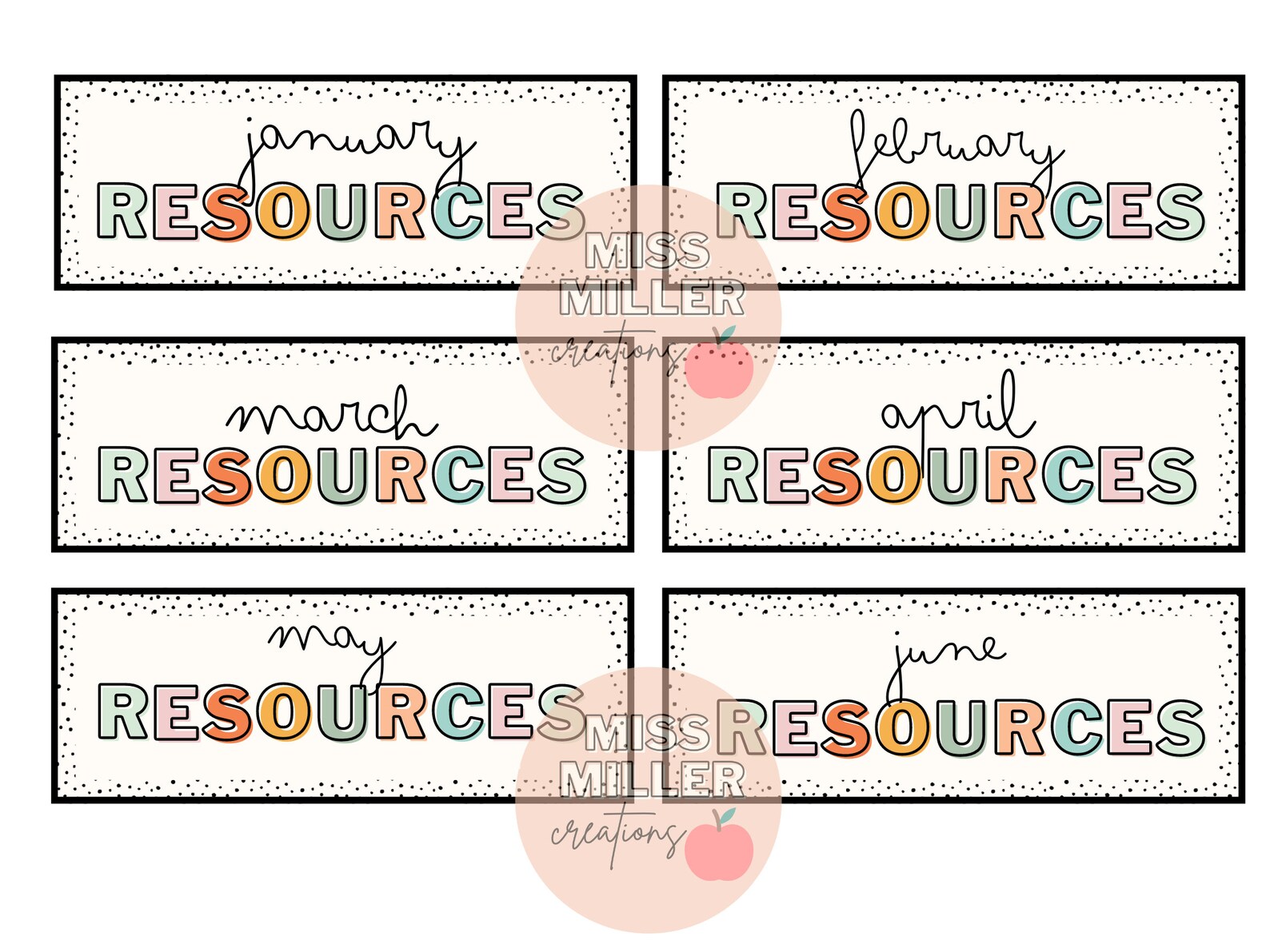 Groovy Boho Classroom Supply Labels - Etsy