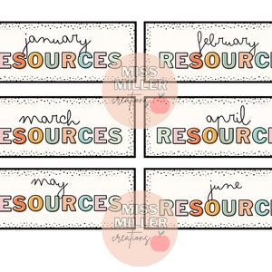Groovy Boho Classroom Supply Labels - Etsy