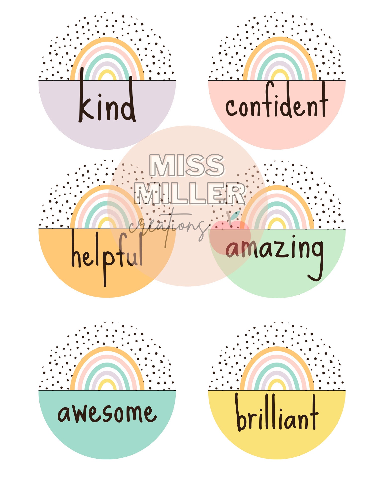 Pastel Boho Rainbow Affirmation Station - Etsy