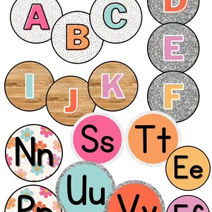 Groovy Glitter Word Wall [editable] - Etsy